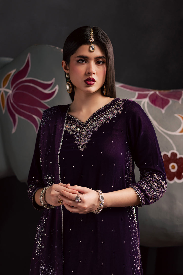 Chamak 3Pc - Velvet Luxe Pret | BATIK UK