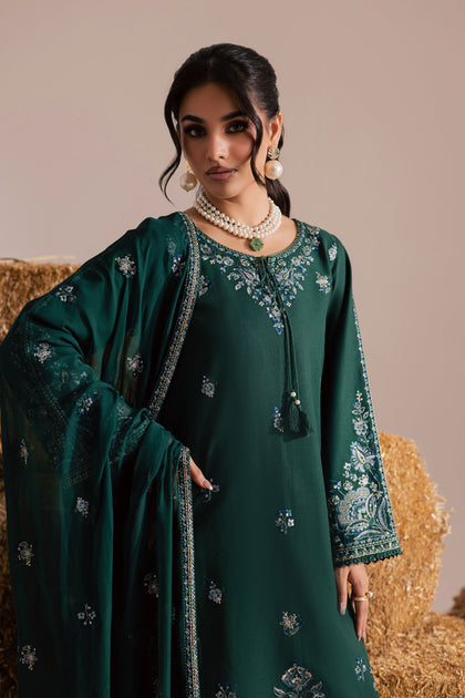 Nuriya 3Pc - Embroidered Khaddar Dress | BATIK UK